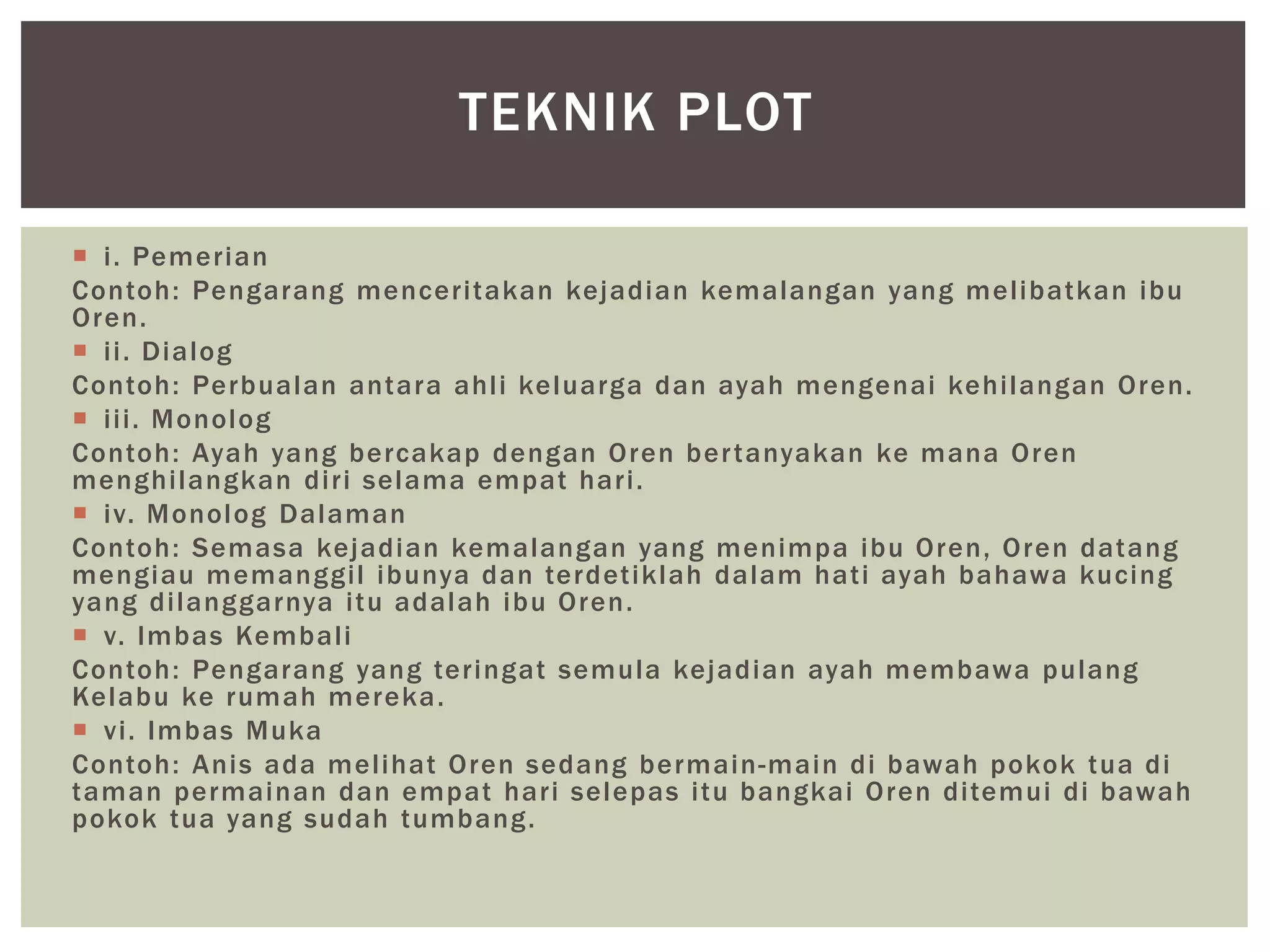 Analisis cerpen oren | PPTX