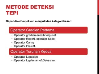 Analisis citra deteksi tepi | PPTX