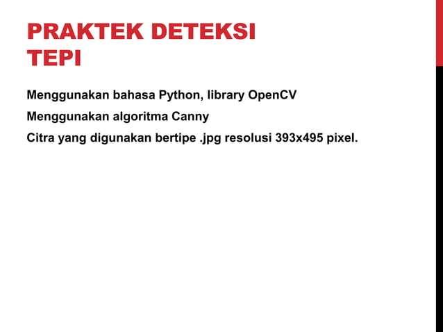 Analisis citra deteksi tepi | PPTX