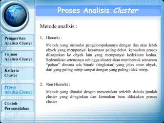 Analisis cluster | PPTX