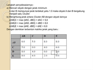 Analisis Cluster-Teknik data mining perpisahan objek sesuai ...