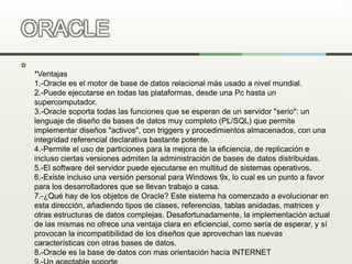 Analisis comparativo bd eq2 | PPTX