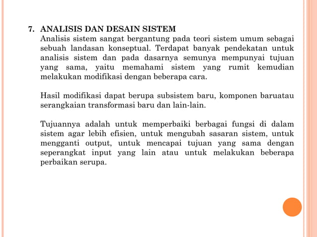 Analisis dan desain sistem informasi | PPT