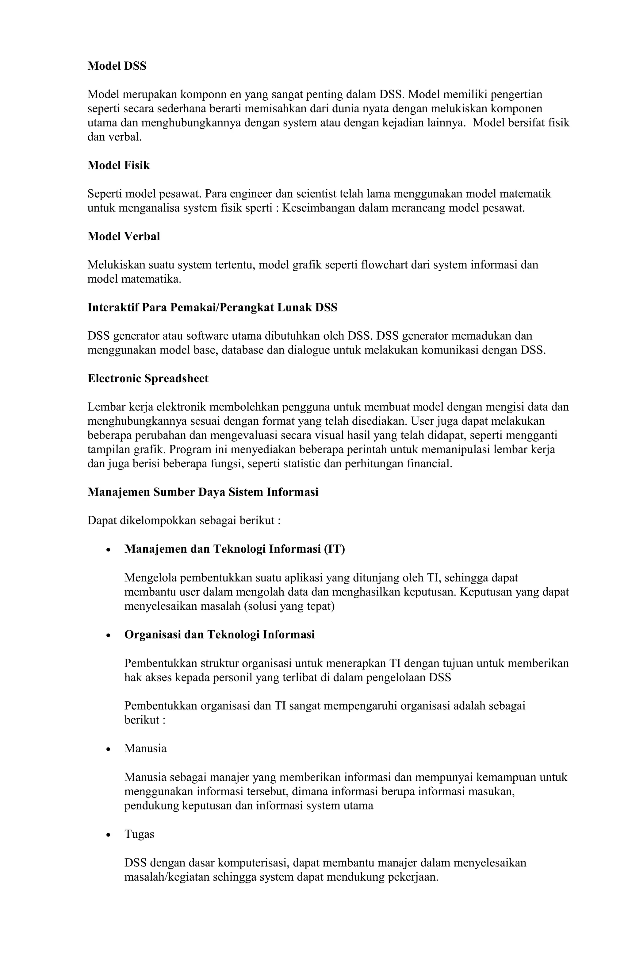 Analisis dan pemodelan keputusan | DOC