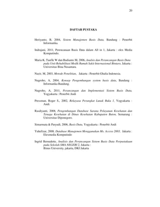 Analisis dan rancangan basis data terpusat | PDF