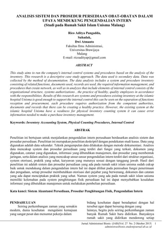 Analisis dan sistem persediaan obat | PDF