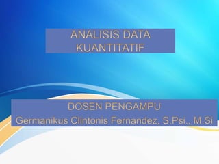 analisis data Kuantitatif penyusunan skala dan psikometri | PPTX