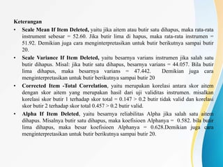 analisis data Kuantitatif penyusunan skala dan psikometri | PPTX