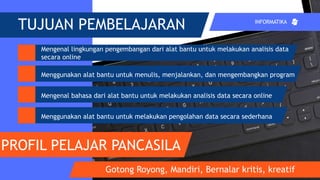 Analisis Data - untuk kelas X informatika | PPTX