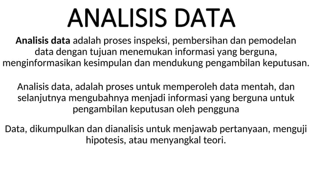 bab 4 materi analisis data kelas sepuluh | PPT