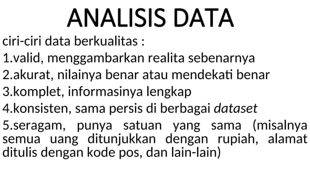 bab 4 materi analisis data kelas sepuluh | PPT