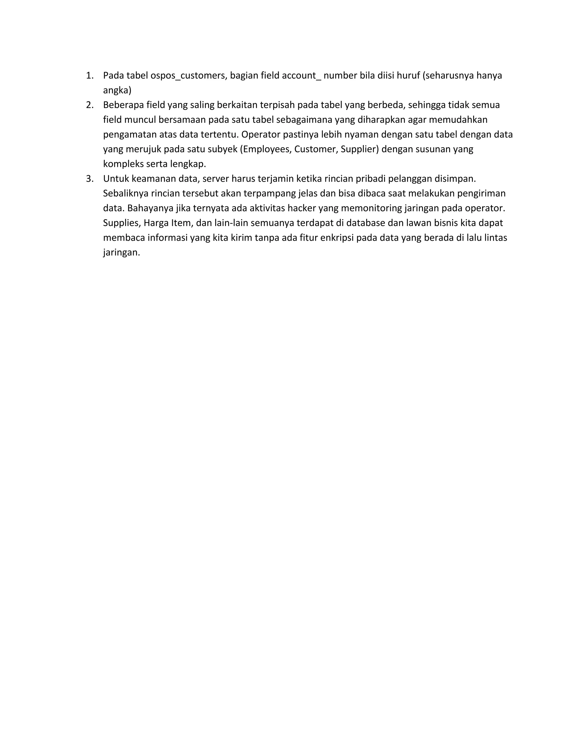 aAnalisis database ospos | DOCX