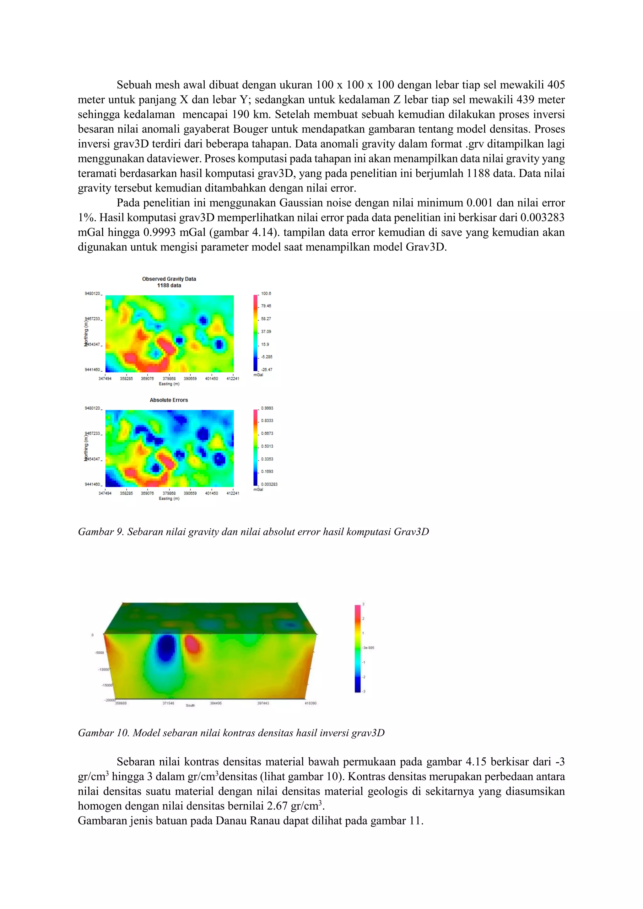 Analisis Data Gaya Berat Danau Ranau dengan Grav3D dan SVD | PDF