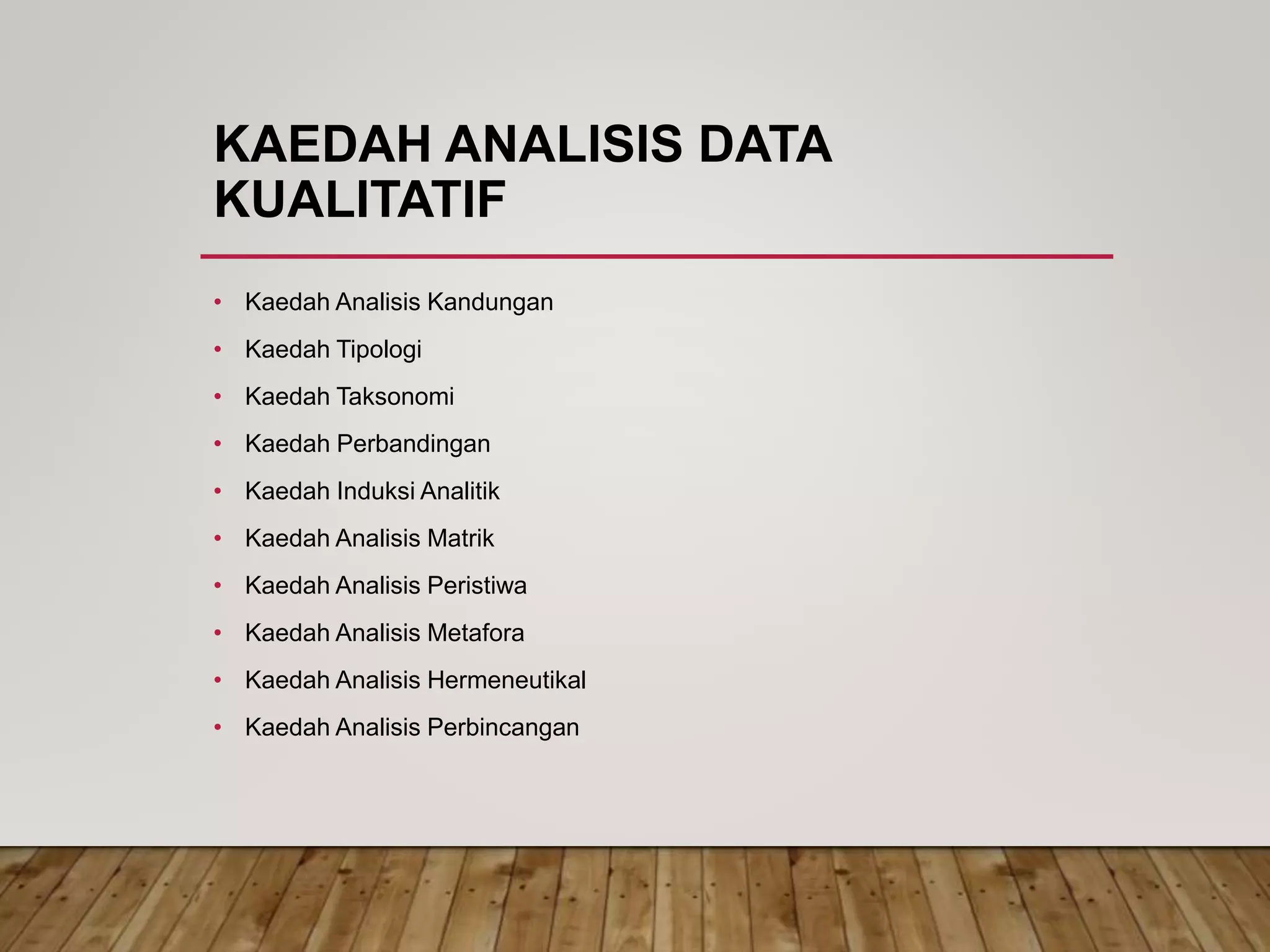 Analisis data kualitatif | PPTX