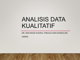 Analisis data kualitatif | PPTX