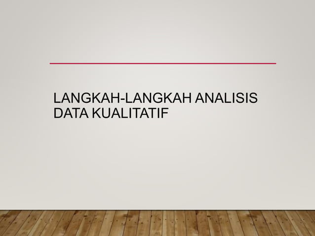 Analisis data kualitatif | PPTX