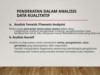 Analisis data kualitatif dan kuantitatif | PPT