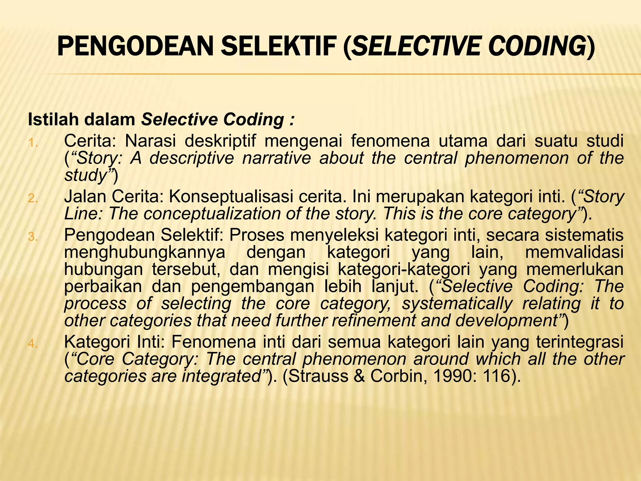 ANALISIS DATA KULAITATIF - MODEL STRAUSS DAN CORBIN (GROUNDED THEEORY).pptx
