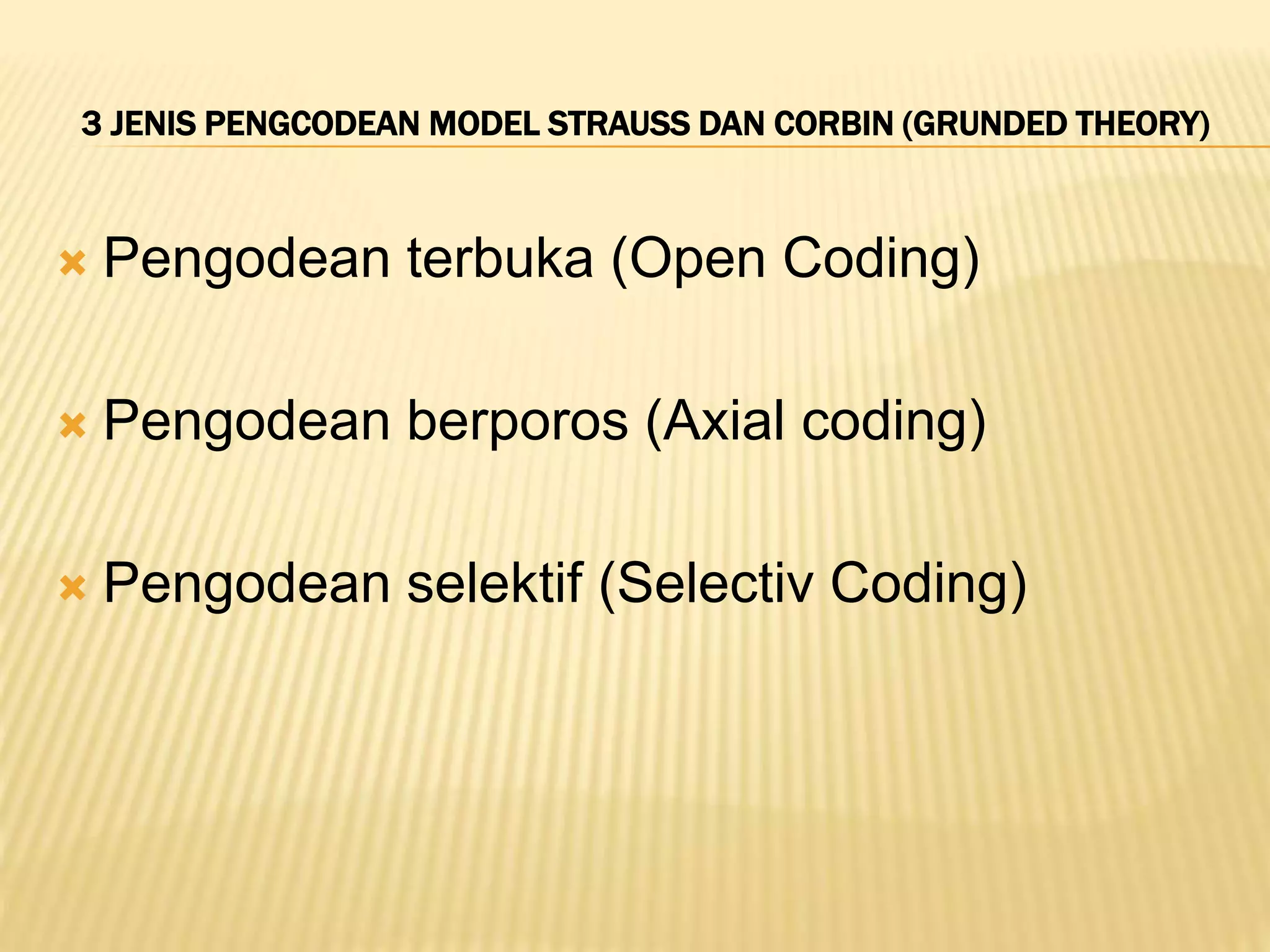 ANALISIS DATA KULAITATIF - MODEL STRAUSS DAN CORBIN (GROUNDED THEEORY).pptx