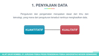 Analisis data pengamatan ALAT UKUR FISIKA UNNES Nurul Faela Shufa | PPTX