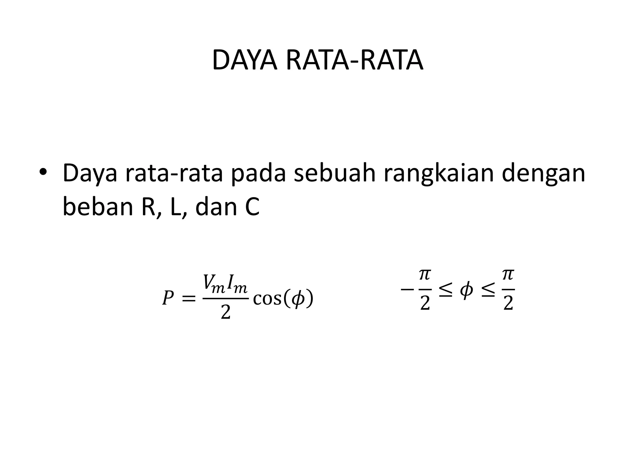 ANALISIS DAYA RANGKAIAN AC.scecrctxxepptx | PPTX