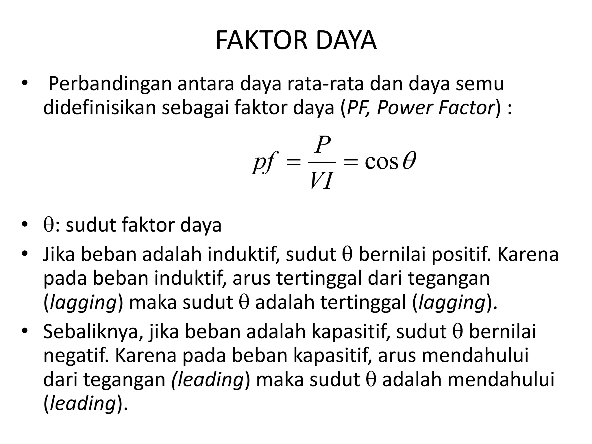 ANALISIS DAYA RANGKAIAN AC.scecrctxxepptx | PPTX
