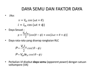 ANALISIS DAYA RANGKAIAN AC.scecrctxxepptx | PPTX