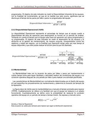 Analisis de Confiabilidad, Disponibilidad y Mantenibilidad de un ...