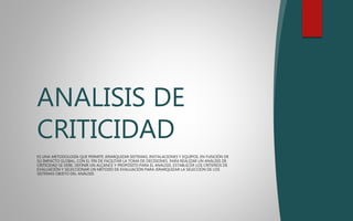 Analisis De Criticidad Pptx
