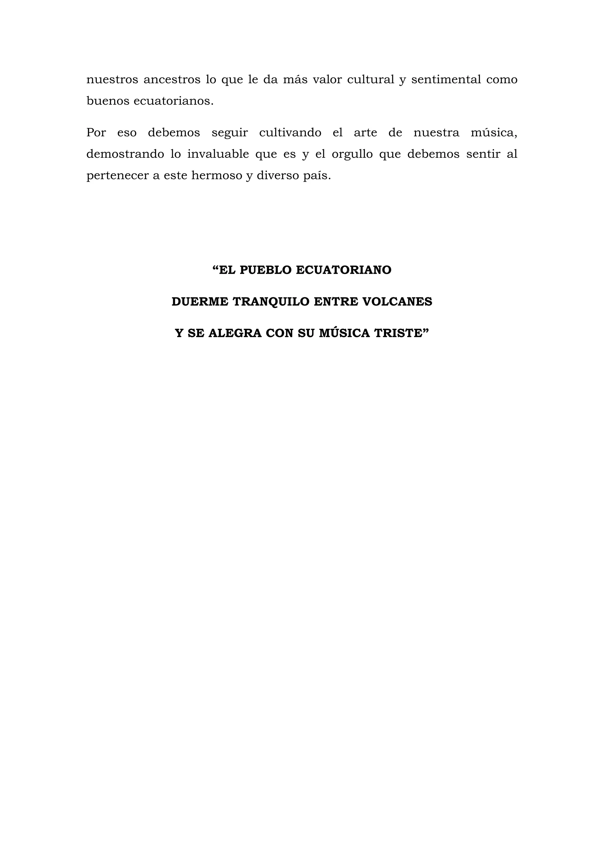 Analisis De La Musica Ecuatoriana | DOCX | World/International Music ...