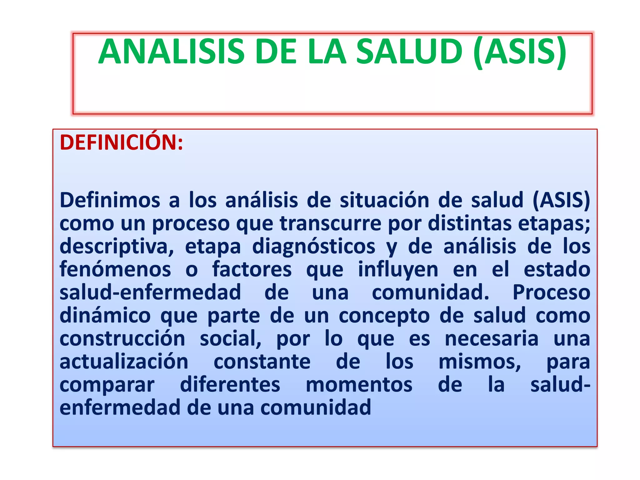 Analisis de la salud (asis) | PPTX