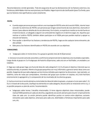 Análisis del entorno con FODA PESTEL | DOCX