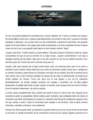 Analisis de leyenda | DOCX | Western | Genres