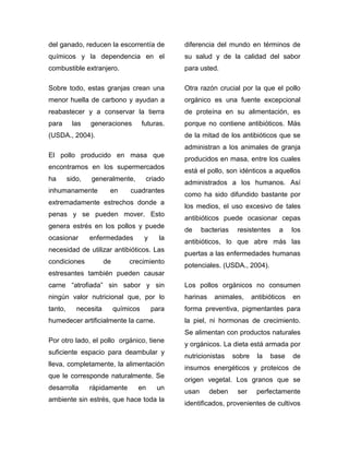 Analisis de comparacion del pollo de engorde y el pollo organico | PDF