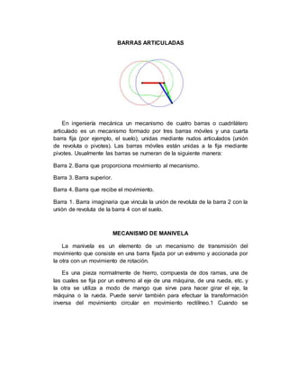 Análisis de maquinas mecanismos | DOCX