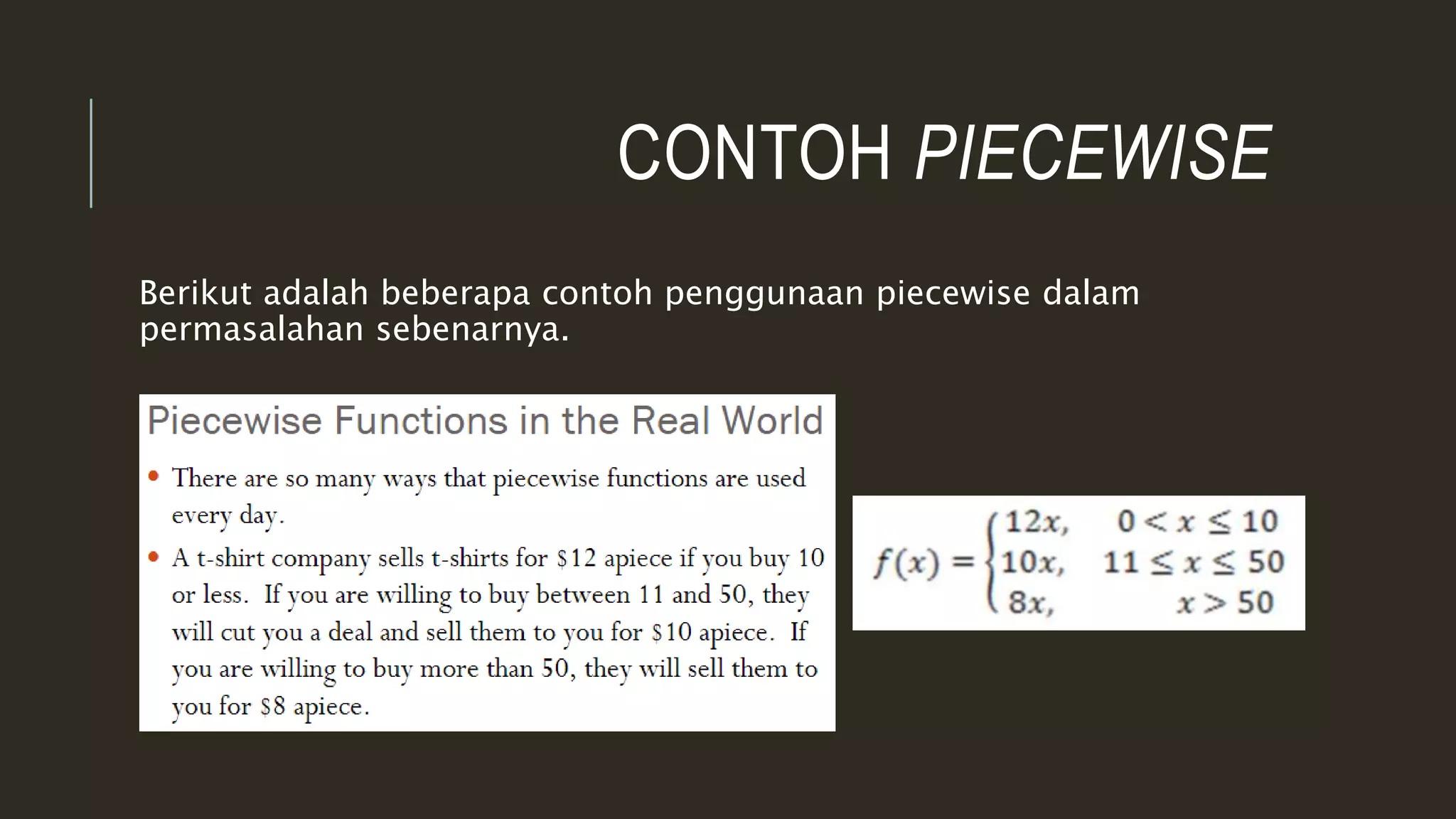 Analisis dengan piecewise | PPTX