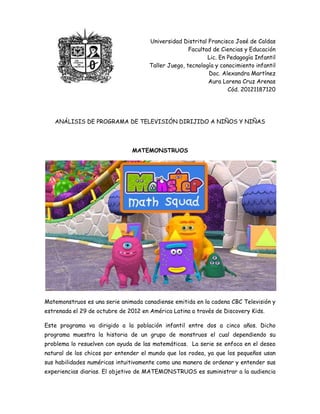 Análisis de Matemonstruos! | DOCX