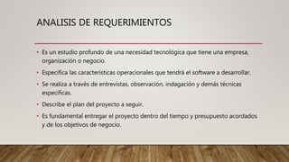 Analisis de requerimientos | PPTX