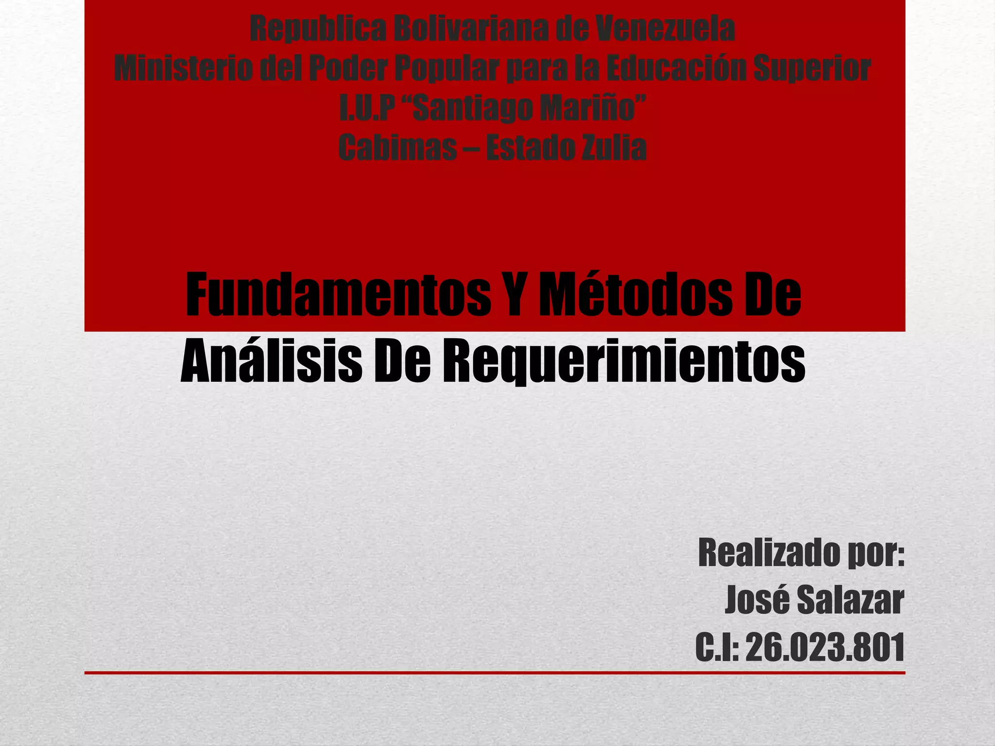 Analisis de requerimientos | PPT