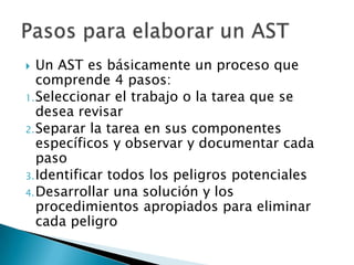 Analisis de seguridad_en_el_trabajo ast ppt | PPTX