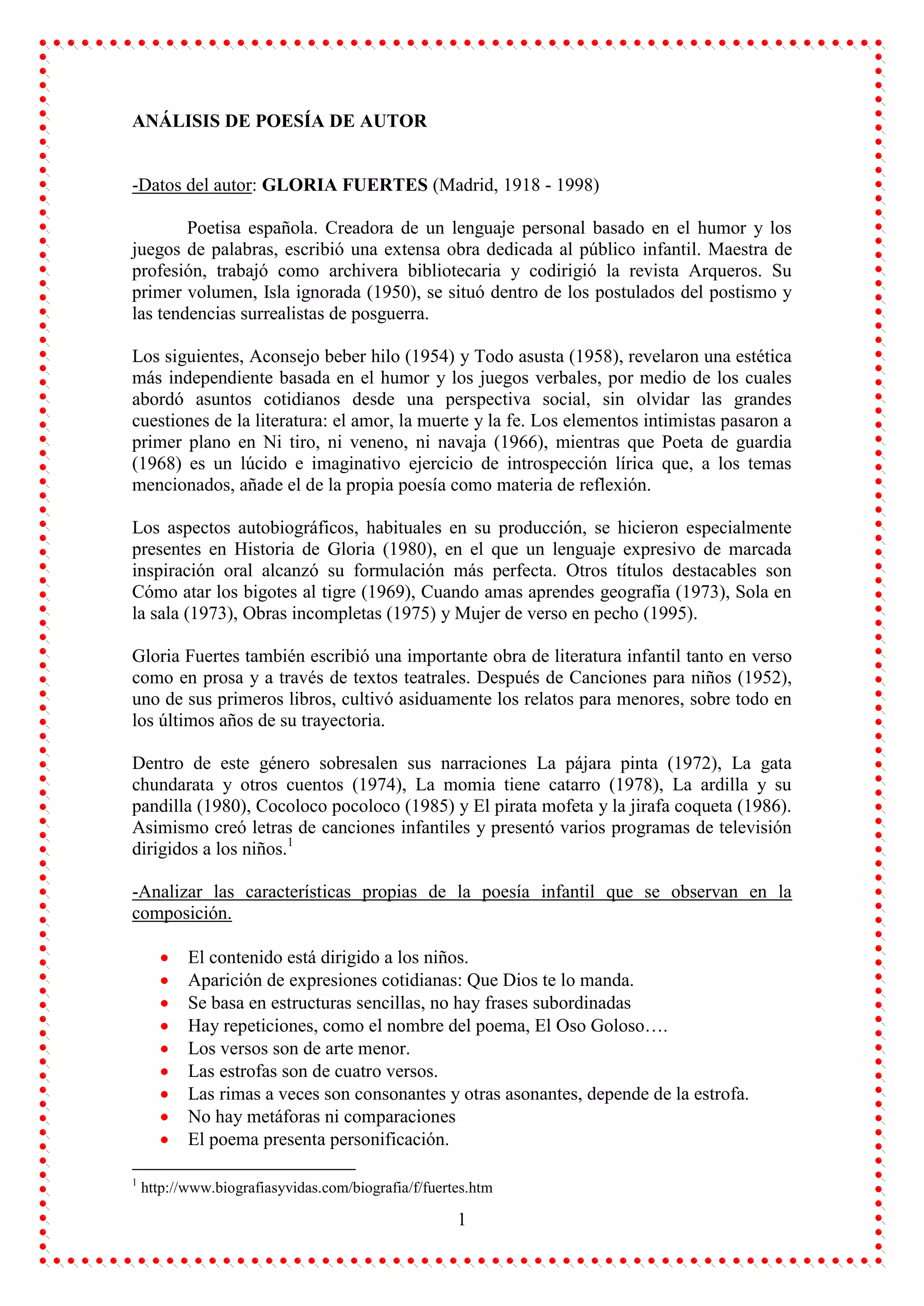 Analisis de una poesia de gloria fuertes | PDF