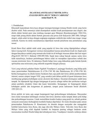 Analisis Dewa Ruci (A Hadi) | DOCX