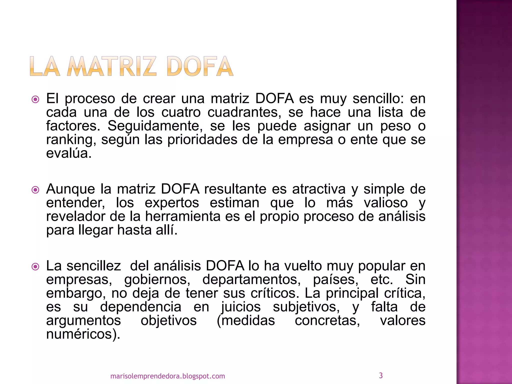 Analisis dofa | PPT
