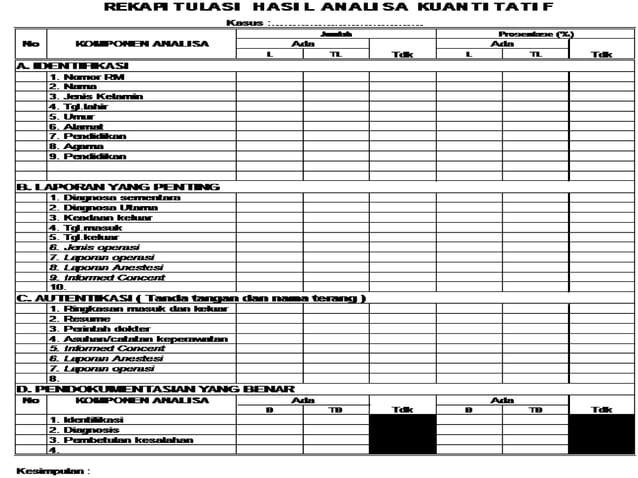 Analisis Kuantitatif dan Kualitatif Dokumen Rekam Medis | PDF