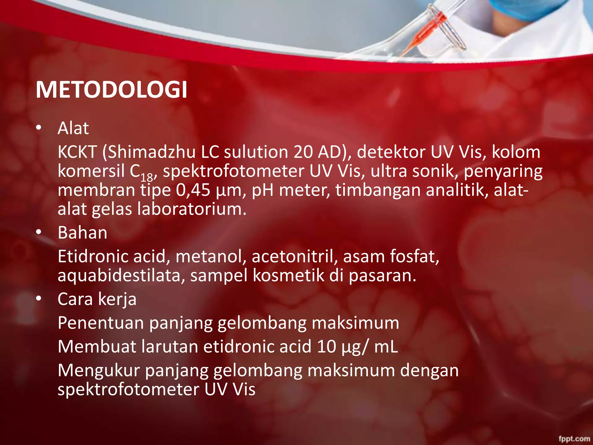 Analisis etidronic acid | PPT