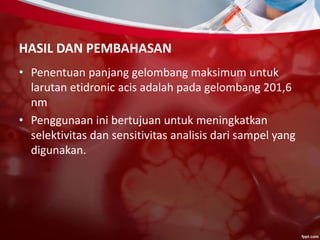 Analisis etidronic acid | PPTX