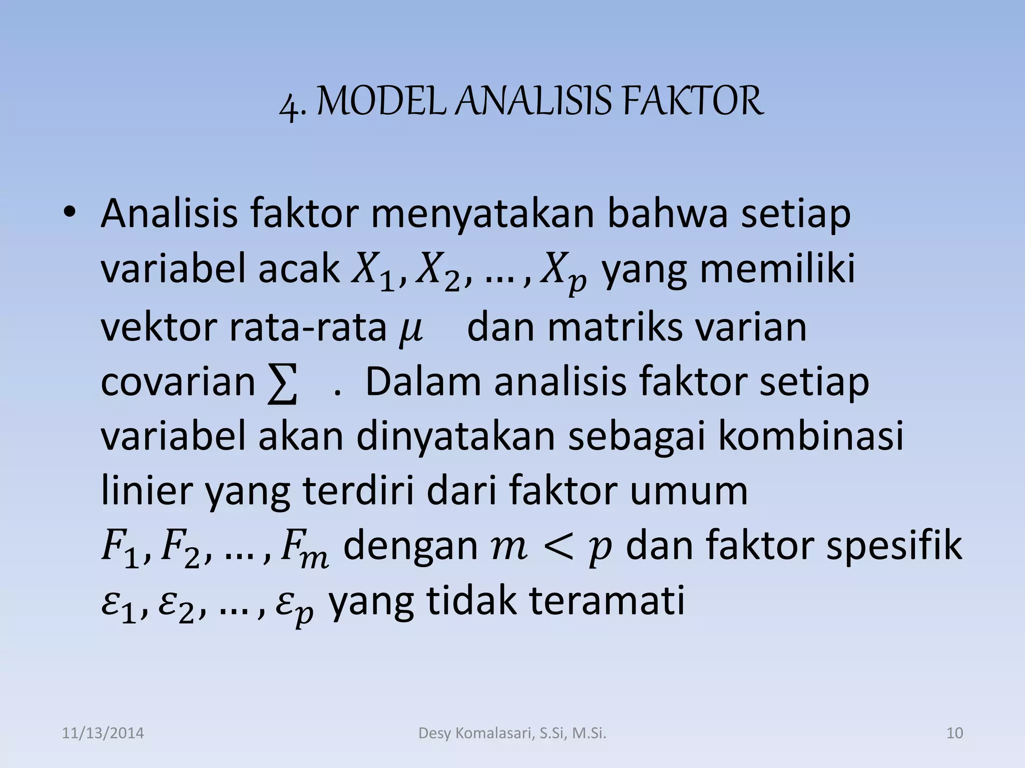Analisis faktor | PPTX