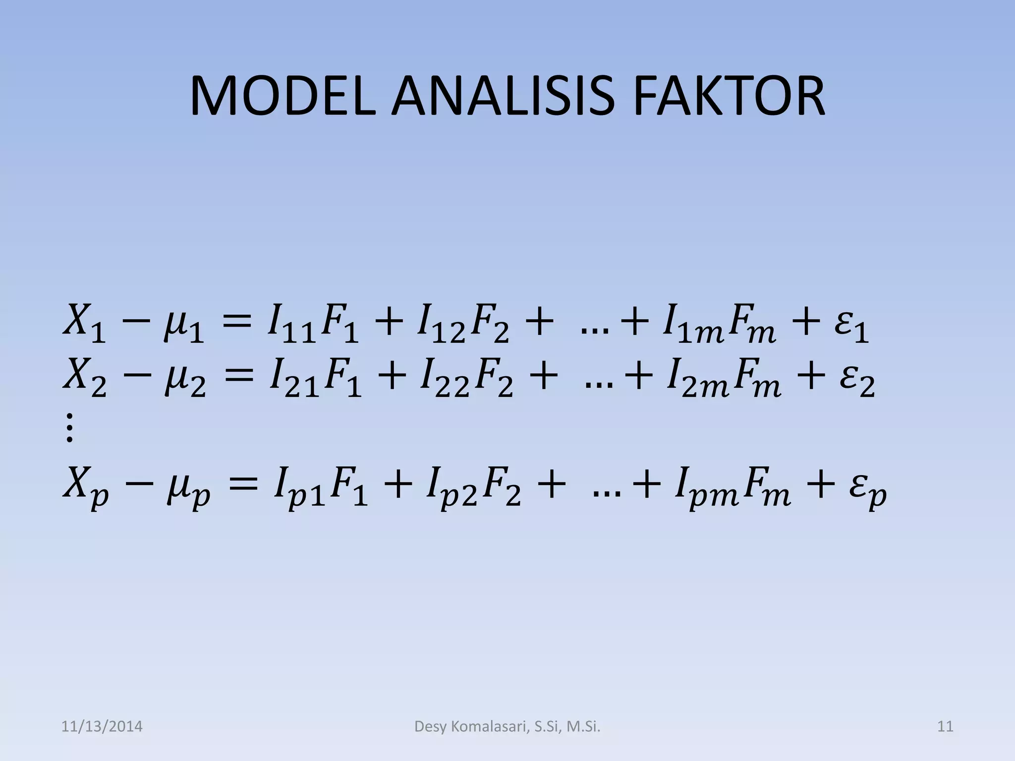 Analisis faktor | PPTX