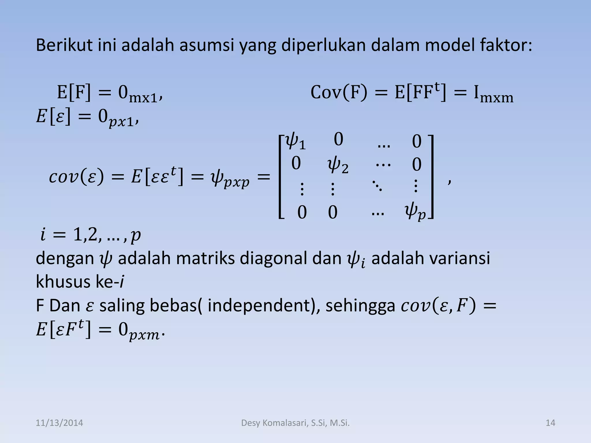 Analisis faktor | PPTX