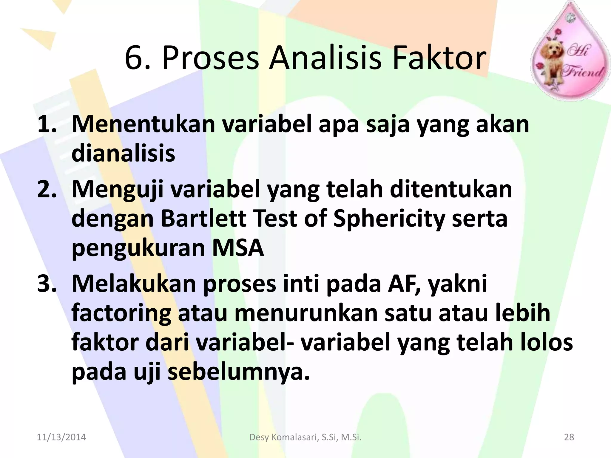 Analisis faktor | PPTX